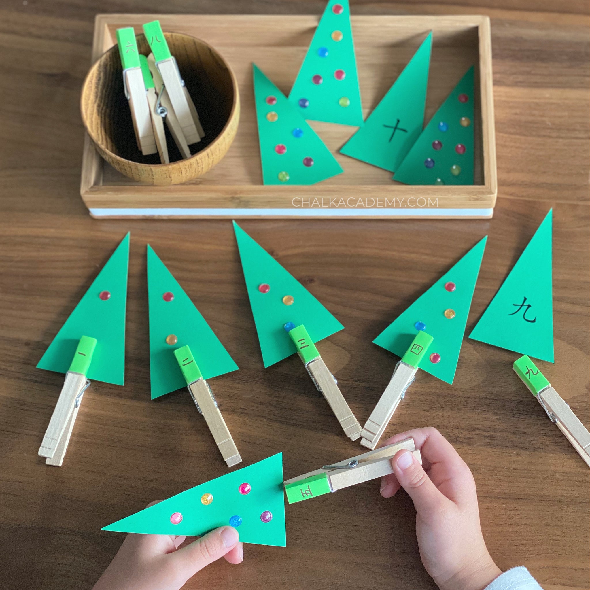 Template for Christmas Tree Counting Activity – Chalk Academy