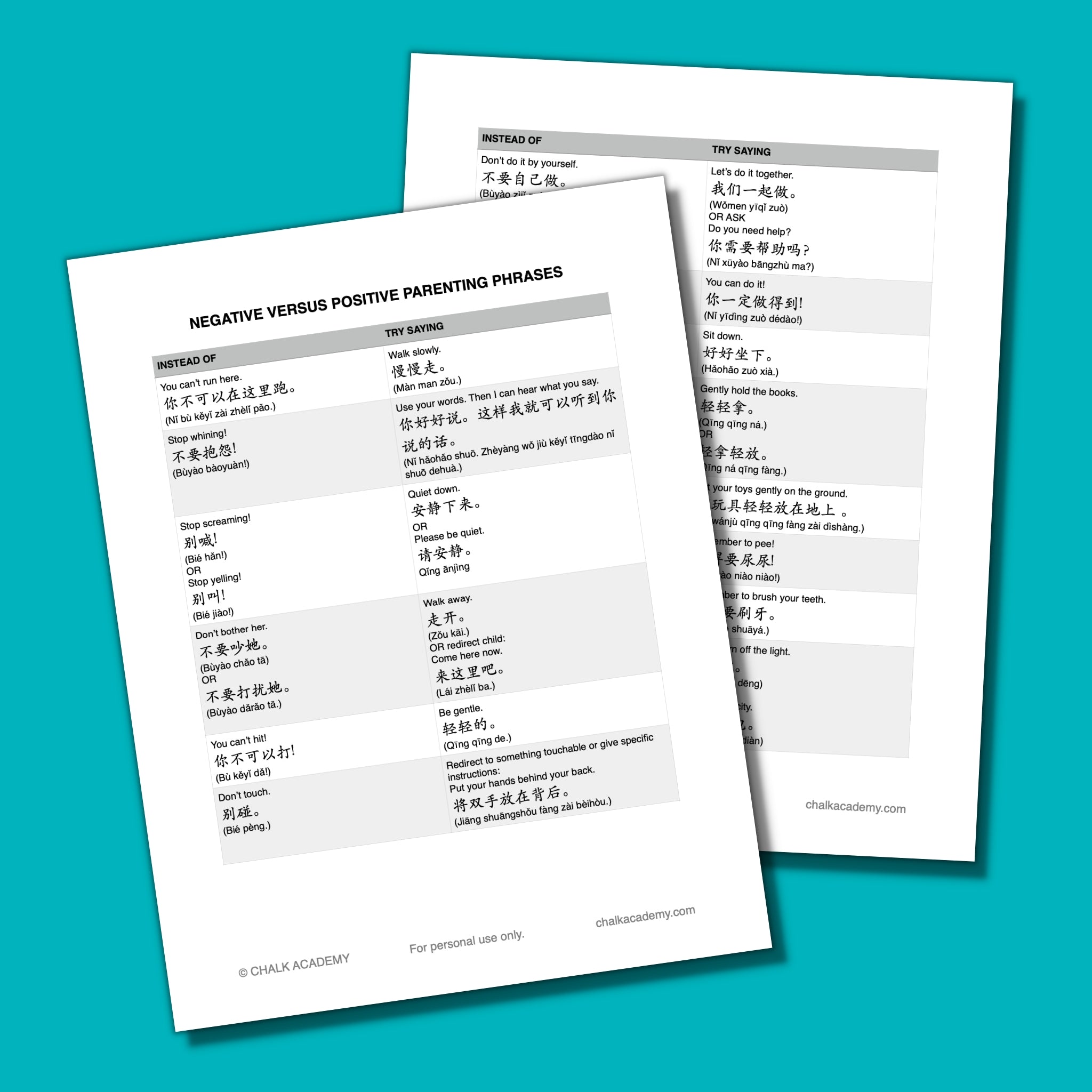 Positive versus Negative Phrases in Chinese – Chalk Academy