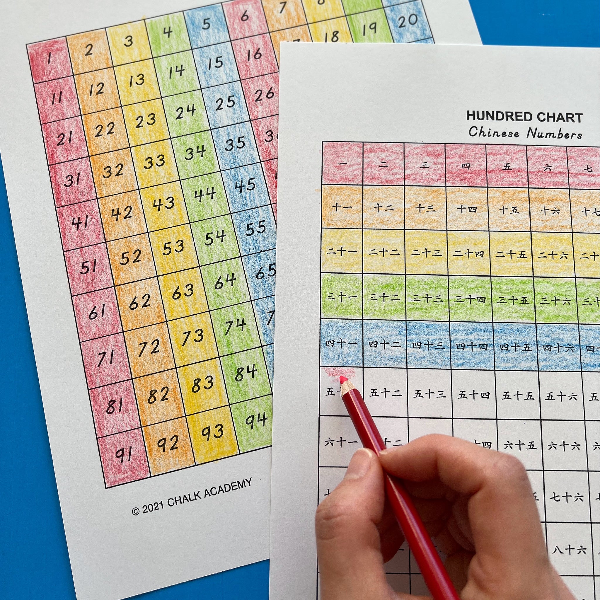 hundred chart coloring pages