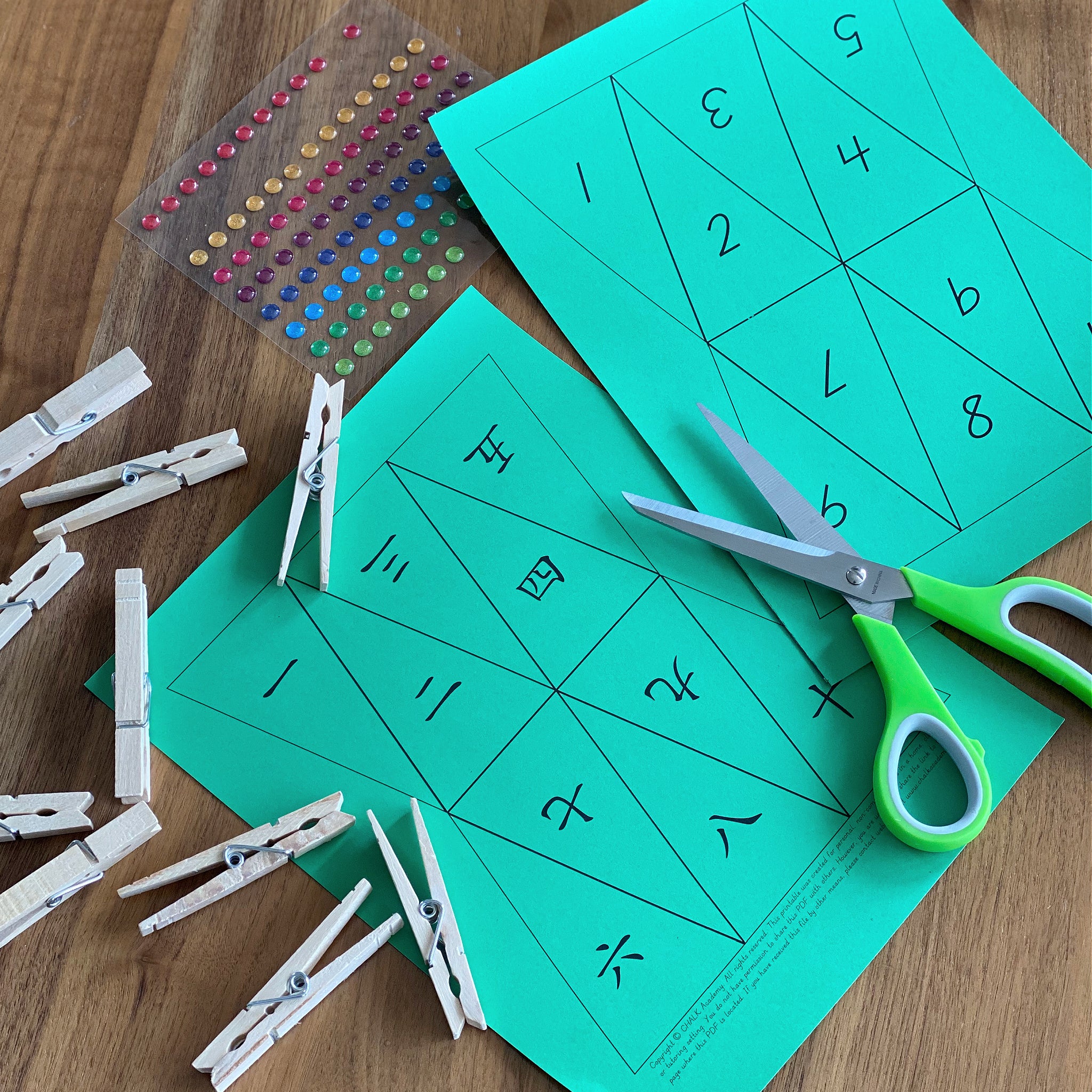 Template for Christmas Tree Counting Activity – Chalk Academy